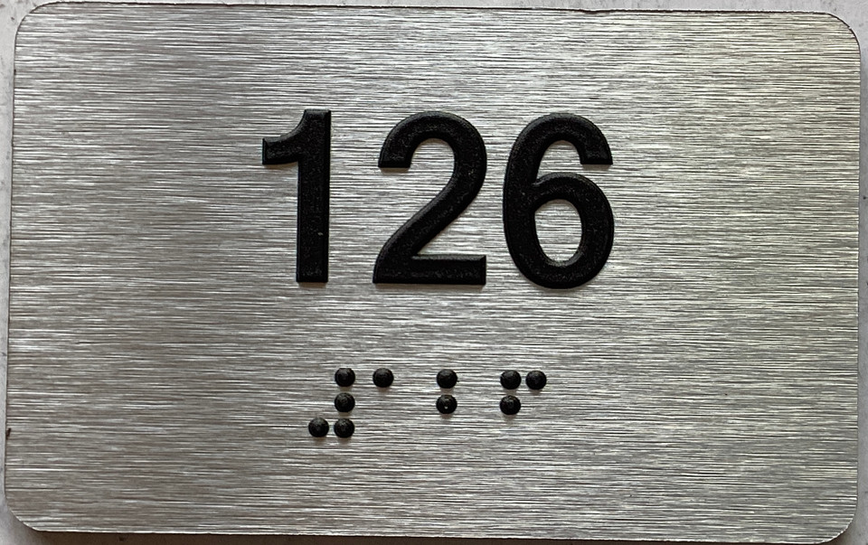 Apartment number 126 sign -Unit Number 126 sign / Suite 126 sign ...