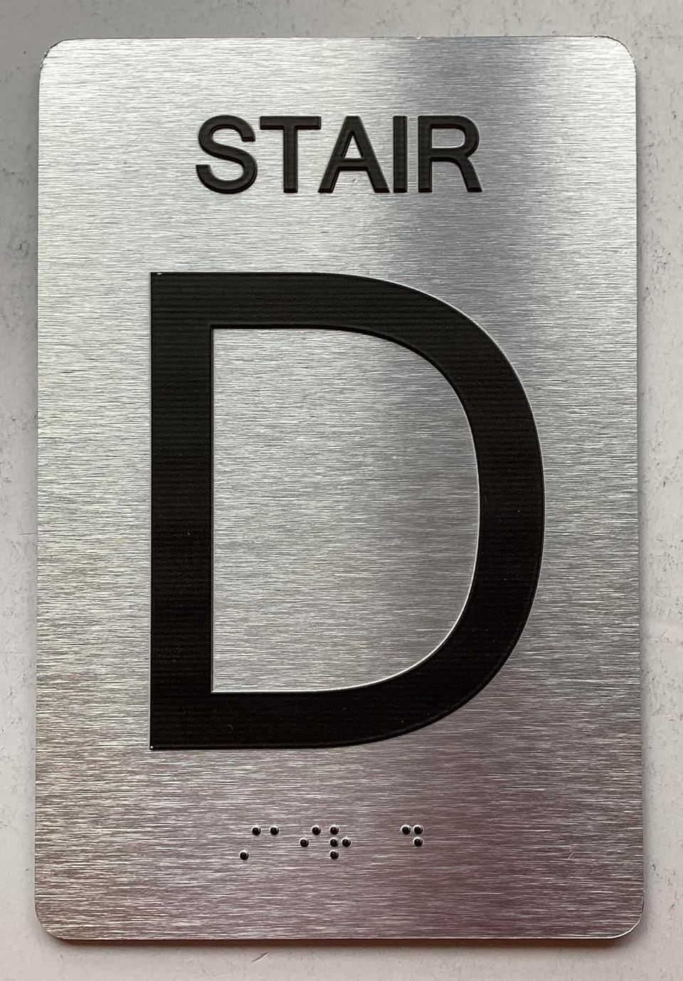Floor number sign with Raised letters/Image & Grade 2 Braille ...