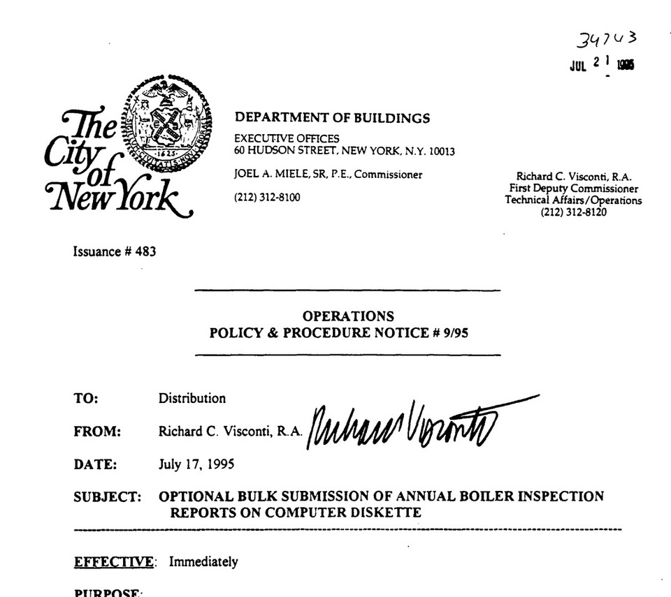 Owner's Annual Boiler Inspection Report: Requirements in NYC LOCAL LAW