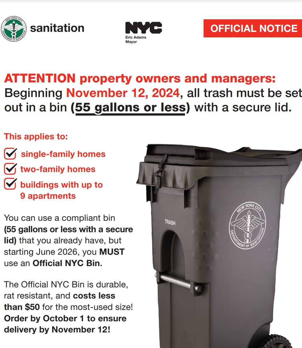 NYC Trash Bin Law 2026: Mandatory Waste Bins for Single, Two, and Multi ...