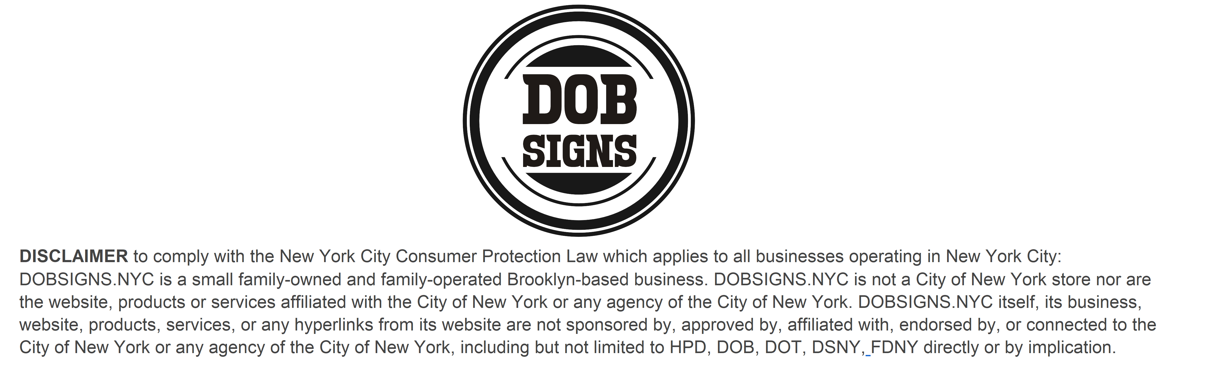 DOB SIGNS NYC