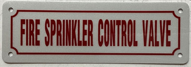 Fire Sprinkler Control Valve sign (REFLECTIVE, WHITE BACKROUND, SIZE ...