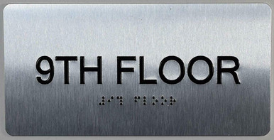 9th Floor Sign -Tactile Signs Tactile Signs Floor Number Tactile Touch ...