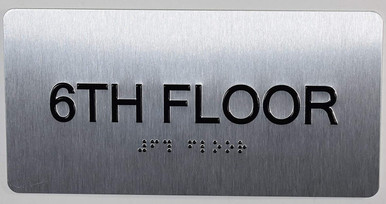 6th Floor Sign -Tactile Signs Tactile Signs Floor Number Tactile Touch ...