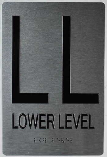 Lower Level Floor Number Sign -Tactile Signs Tactile Signs Tactile ...