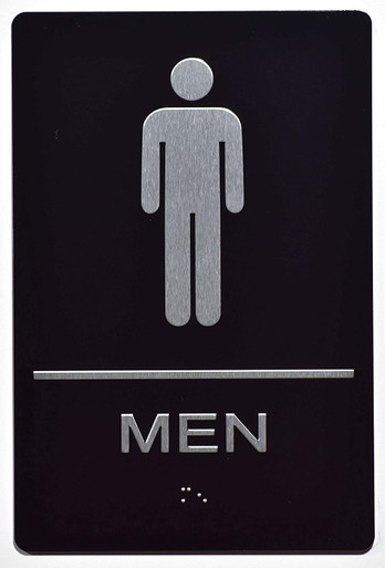 Men Restroom ADA Sign -Tactile Signs The Sensation line
