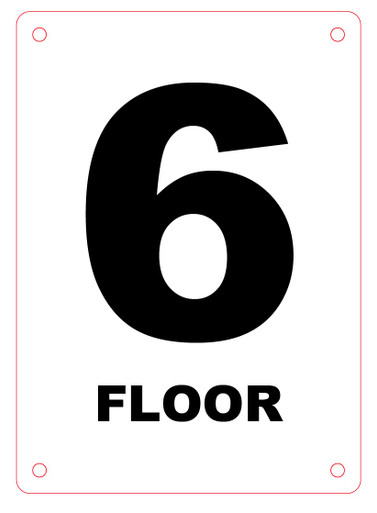 FLOOR NUMBER SIX SIGN
