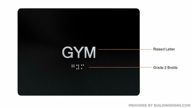 Gym Door Sign -Tactile Signs Tactile Signs The Sensation line