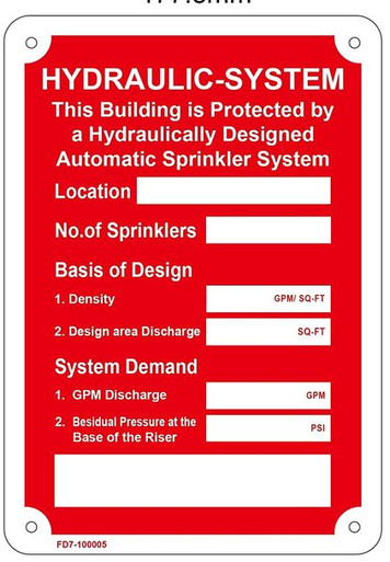 HYDRAULIC SYSTEM Sign