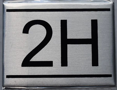 APARTMENT NUMBER SIGN - 2H