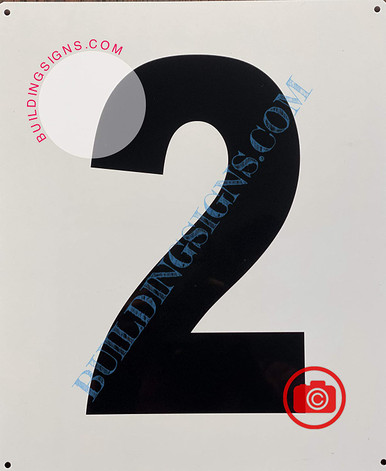 Large Number 2 Sign -Metal Sign - Parking LOT Number Sign