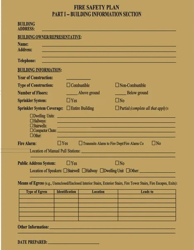 HPD NYC FIRE SAFETY PLAN