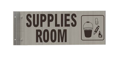 Supplies Room Sign -Two-Sided/Double Sided Projecting, Corridor and ...