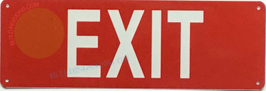 EXIT SIGN -RED(4x12,RED,ALUMINUM) - HPDSIGNS.NYC