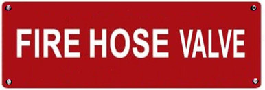 FIRE HOSE VALVE SIGN(4x12,RED,ALUMINUM) - HPDSIGNS.NYC