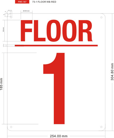 1 FLOOR SIGN (10x12,White,Aluminum) - HPDSIGNS.NYC