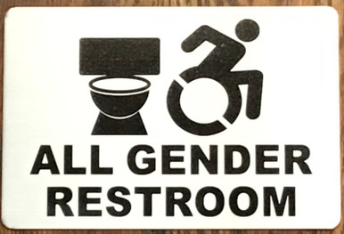 The "All Gender Restroom" sign