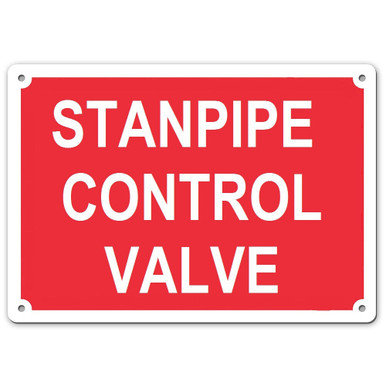 STANDPIPE CONTROL VALVE SIGN (7X10,RED,ALUMINUM) - HPDSIGNS.NYC