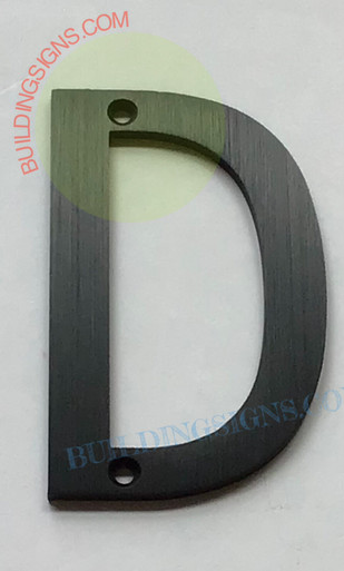 Apartment number D Sign ( Black Aluminum, 3 inch)-Floating Mount ...