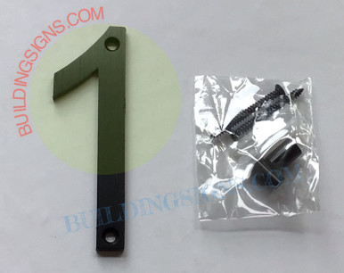 Apartment number 1 sign - Apartment number 1 sign ( Black Aluminum, 3 ...