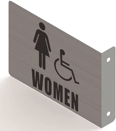 WOMEN ACCESSIBLE RESTROOM PROJECTION SIGN- WOMEN ACCESSIBLE RESTROOM 3D ...