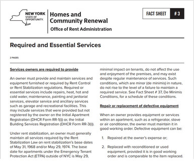 Fact Sheet #3: Required and Essential Services (Free PDF file)