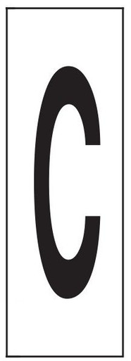 PHOTOLUMINESCENT DOOR NUMBER C SIGN HEAVY DUTY / GLOW IN THE DARK "DOOR ...