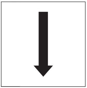 PHOTOLUMINESCENT DOWN ARROW SIGN HEAVY DUTY / GLOW IN THE DARK ...