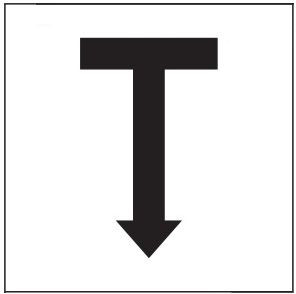PHOTOLUMINESCENT DOWNWARD ARROW SIGN HEAVY DUTY / GLOW IN THE DARK ...