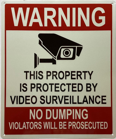 Warning This Property Is Protected By Video Surveillance Violators Sign ...