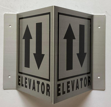 Corridor Elevator sign - Elevator sign Hallway sign (Aluminium,5x6 ...