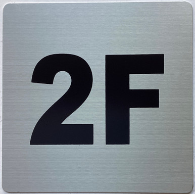 Apartment number 2F sign (4x4 inch, SILVER, double sided tape) - The ...