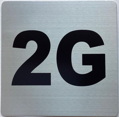 Apartment number 2D sign (4x4 inch, SILVER, double sided tape) - The ...