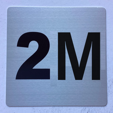 Apartment number 2M sign (4x4 inch, SILVER, double sided tape) - The ...