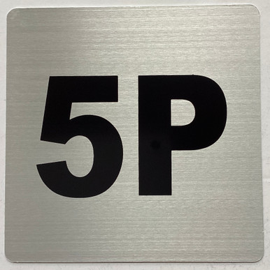 Apartment number 5P sign (4x4 inch, SILVER, double sided tape) - The ...