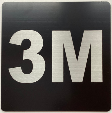 Apartment number 3M sign (4x4 inch, Black, double sided tape) - The ...