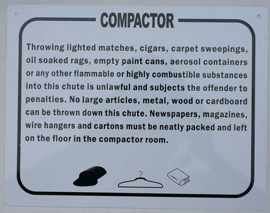 Compactor Rules Sign