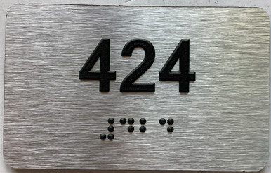 Apartment number 424 sign -Unit Number 424 sign / Suite 424 sign ...