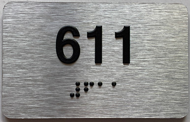 Apartment number 611 sign -Unit Number 611 sign / Suite 611 sign ...