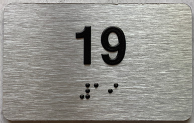 Apartment number 19 sign -Unit Number 19 sign / Suite 19 sign ( silver ...