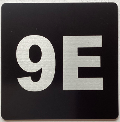 Apartment number 9E sign - UNIT NUMBER 9E SIGN/SUITE 9E SIGN (BLACK ...