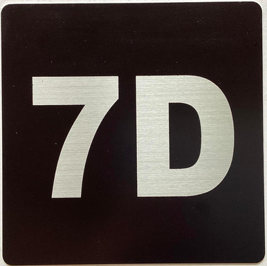 Apartment number 7D sign - UNIT NUMBER 7D SIGN/SUITE 7D SIGN (BLACK ...