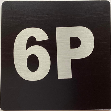 Apartment number 6P sign - UNIT NUMBER 6P SIGN/SUITE 6P SIGN (BLACK ...