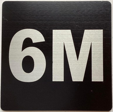 Apartment number 6M sign - UNIT NUMBER 6M SIGN/SUITE 6M SIGN (BLACK ...