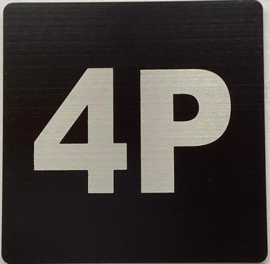 Apartment number 4P sign - UNIT NUMBER 4P SIGN/SUITE 4P SIGN (BLACK ...