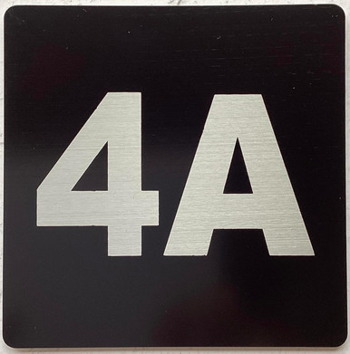 Apartment number 4A sign - UNIT NUMBER 4A SIGN/SUITE 4A SIGN (BLACK ...