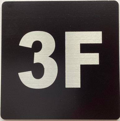 Apartment number 3F sign - UNIT NUMBER 3F SIGN/SUITE 3F SIGN (BLACK ...