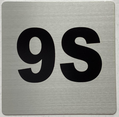 Apartment number 9S sign - UNIT NUMBER 9S SIGN (SILVER, SIZE 4x4 inch ...