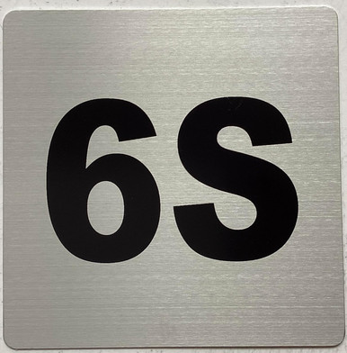 Apartment number 6S sign - UNIT NUMBER 6S SIGN (SILVER, SIZE 4x4 inch ...
