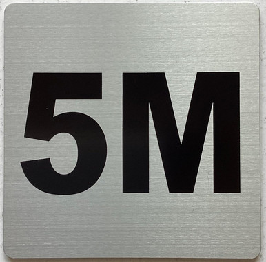 Apartment number 5M sign - UNIT NUMBER 5M SIGN (SILVER, SIZE 4x4 inch ...